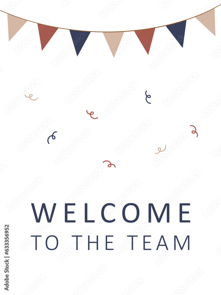 Welcome to the team card Stock Vector | Adobe Stock