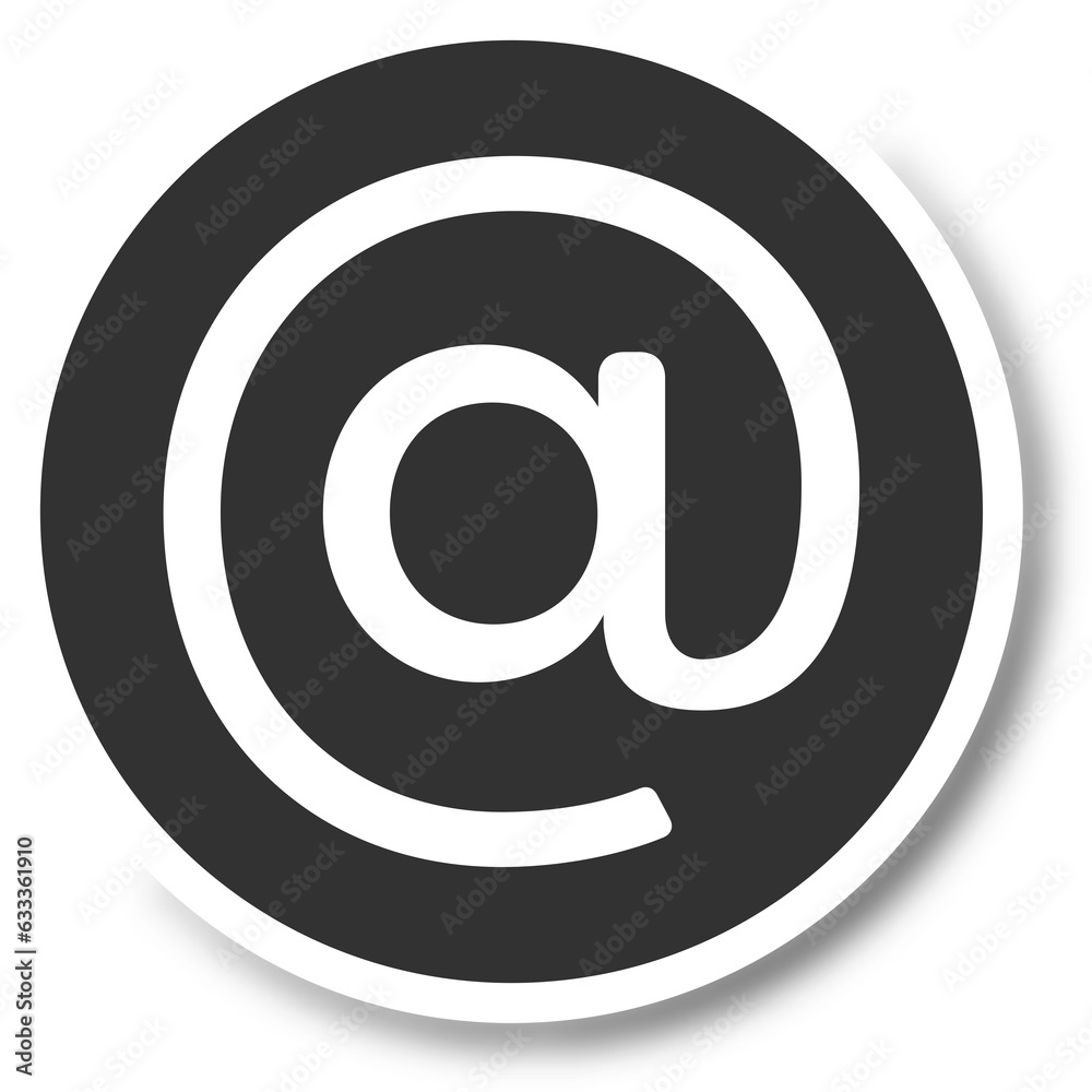 Digital png illustration of monkey email internet sign on transparent ...