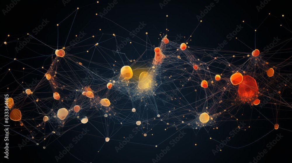A visual representation of neural networks with interconnected nodes ...