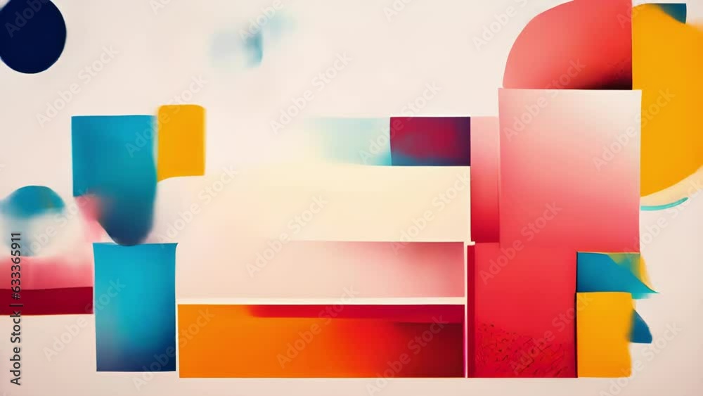 Geometric Collage An overlapping and merging of different shapes to ...