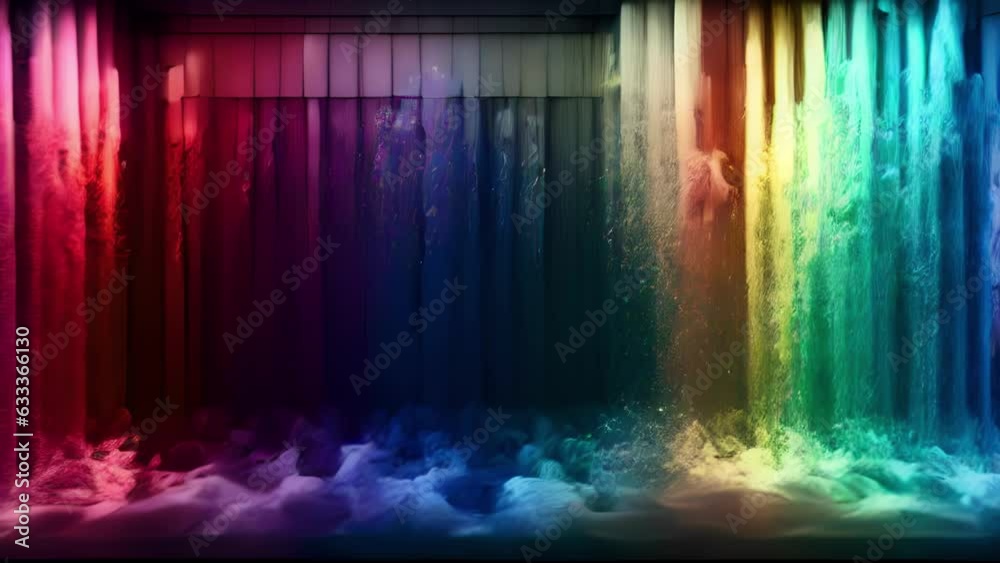 Color blocks melting and sliding down the screen in a mesmerizing array ...