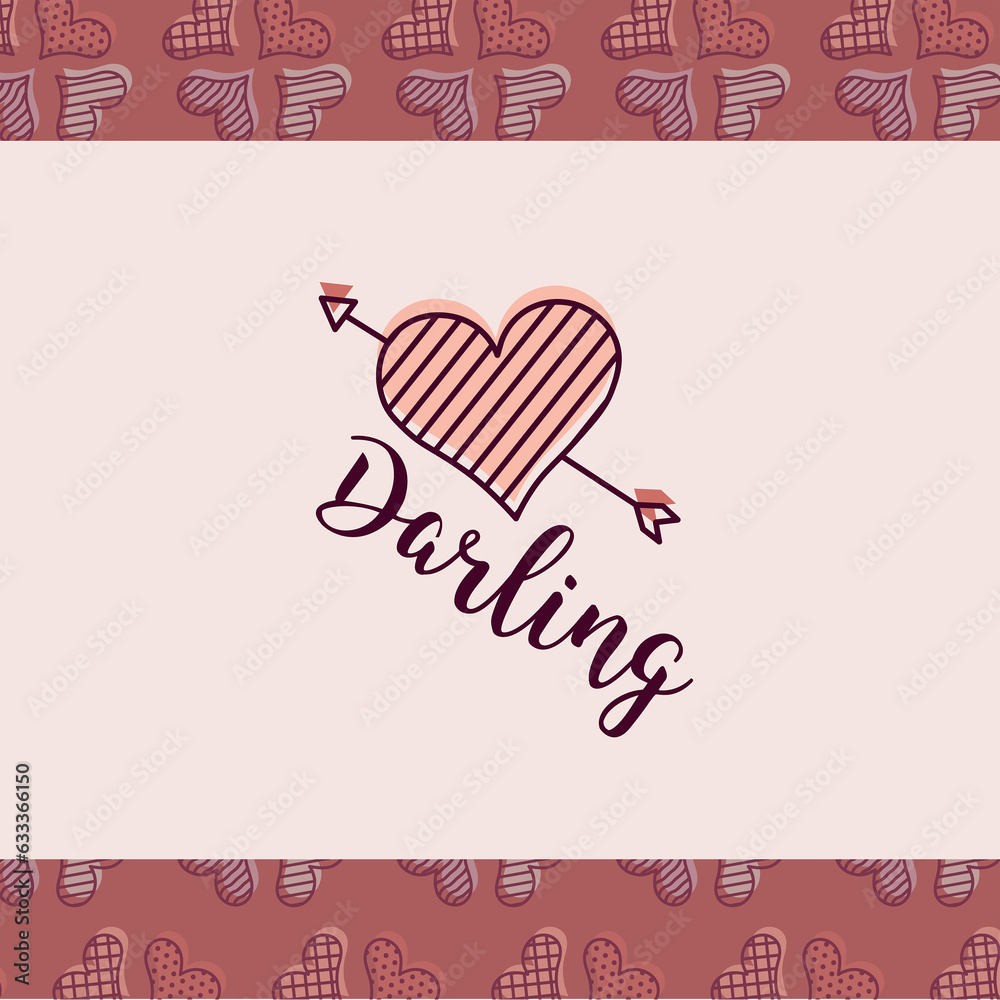 Digital png illustration of darling text on transparent background ...