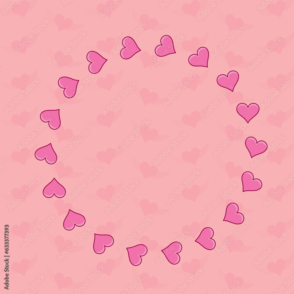 Digital png illustration of pink hearts pattern on transparent ...