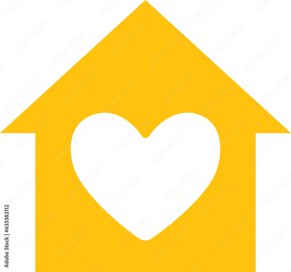 Digital png illustration of heart and house on transparent background ...