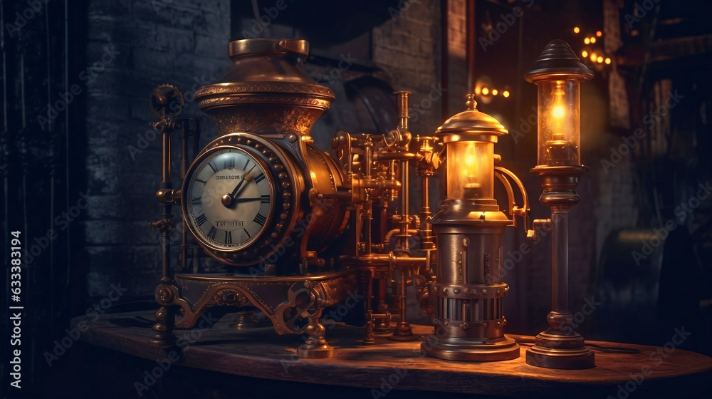 Meteorologist Earth cabinet steampunk atmosphere. Steampunk lab, old ...