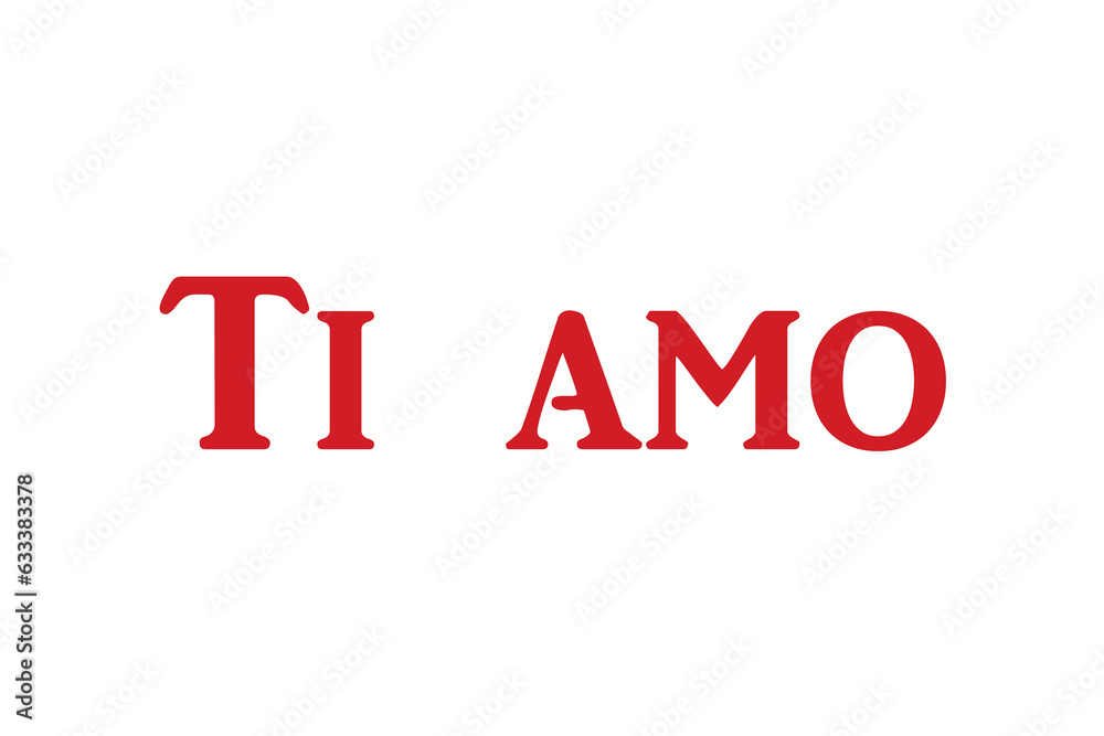 Digital png illustration of ti amo text on transparent background Stock ...