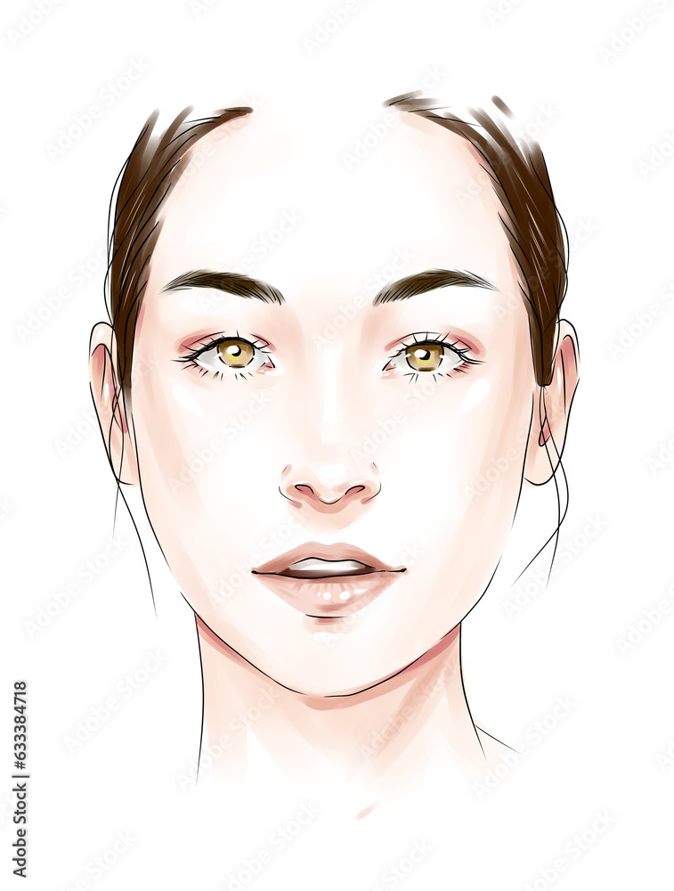 Makeup chart Style Guide. Various face look types schemes template ...