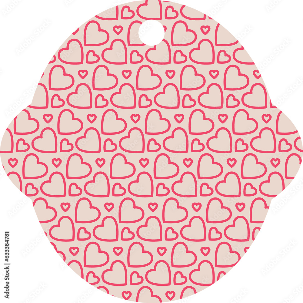 Digital png illustration of badge with hearts on transparent background ...