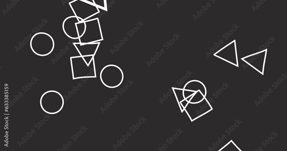 Chaotically disorganized geometry shapes transformed to ordered. The ...