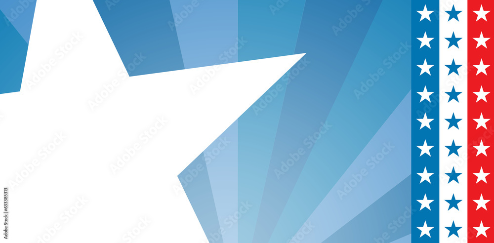 Digital png illustration of blue poster with big star and star stripes ...