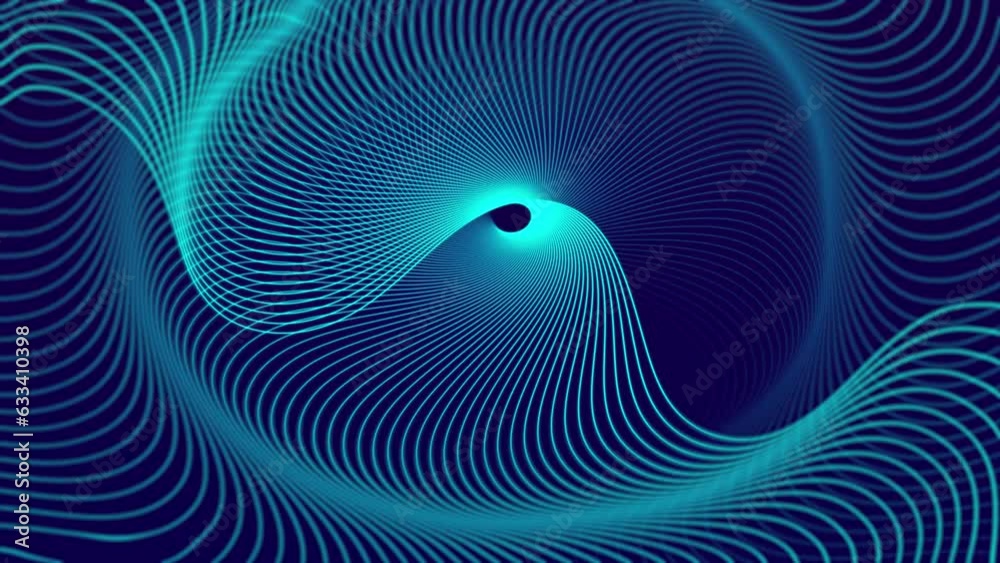 Glowing blue animated background, computer screensaver. Pattern of ...
