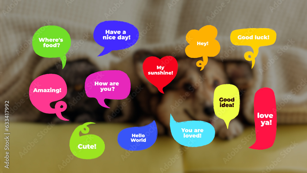 Dreamy Animated Speech Bubbles Stock Template Adobe Stock