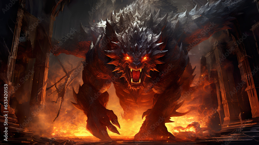 DnD Battlemap tall, behemoth, shimmering, impenetrable, skin, creature ...