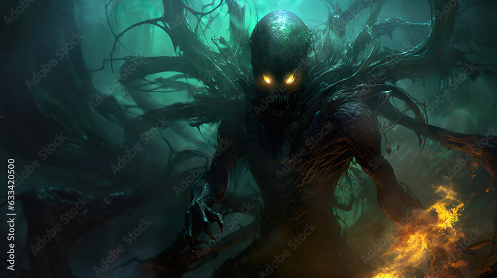 DnD Map Venomous Spectral Wraith with Draining Claws Stock Illustration ...