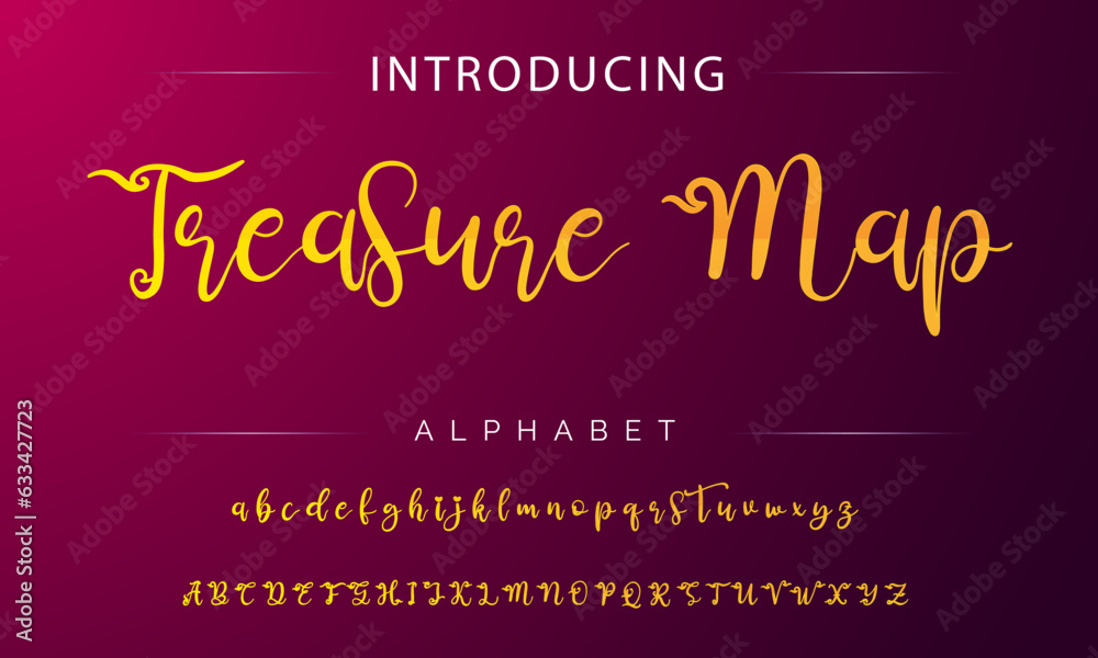 Treasure Map Signature Font Calligraphy Logotype Script Font Type Font ...