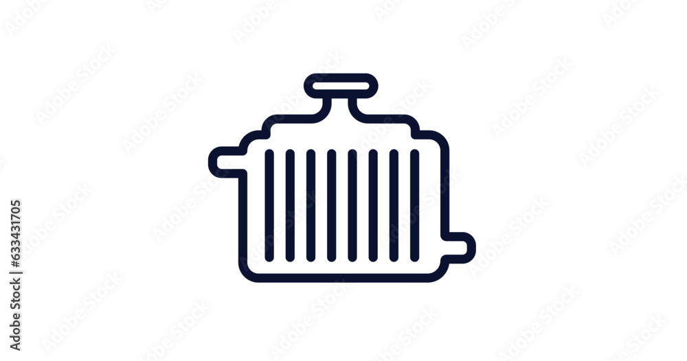car radiator icon. Thin line car radiator icon from car parts ...