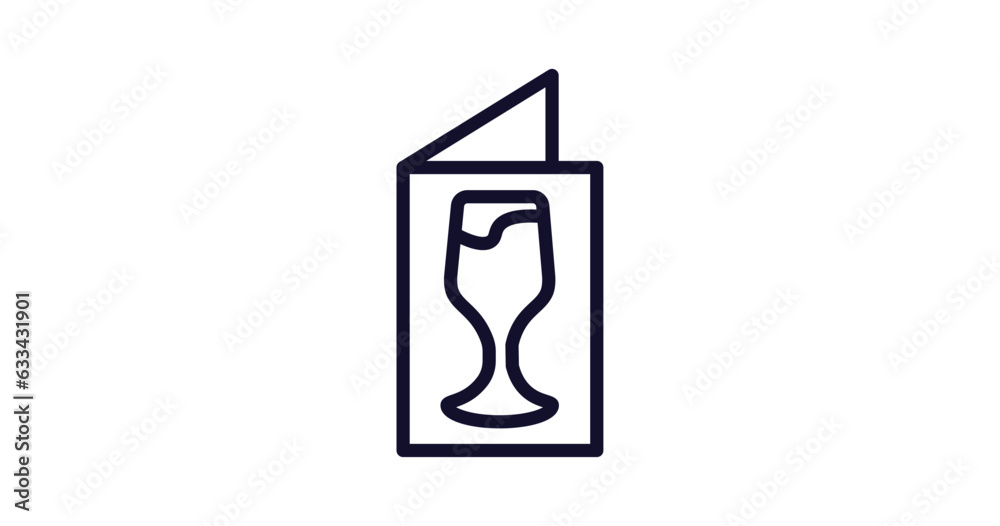 drinks menu icon. Thin line drinks menu icon from food collection ...