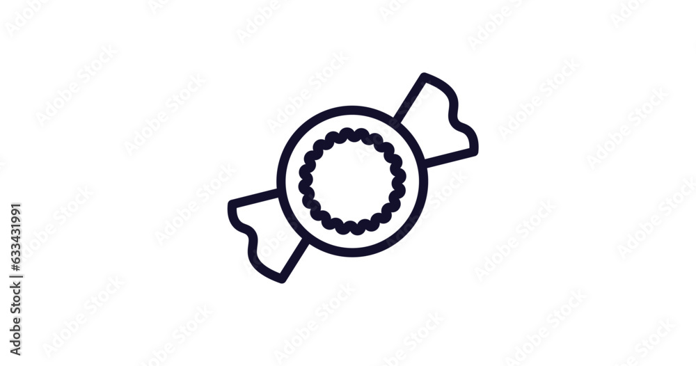 polvoron icon. Thin line polvoron icon from food collection. Outline ...