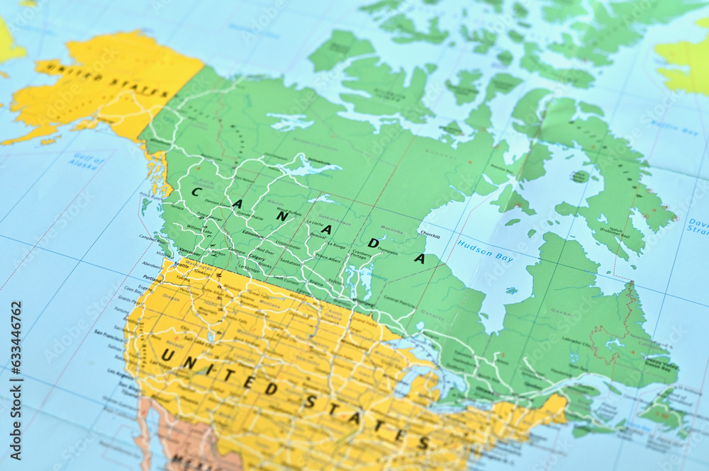 Political Map of Canada in North America Stock Photo | Adobe Stock