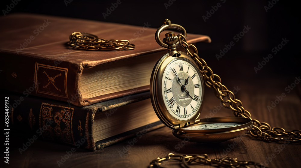Old watch as a symbol of passing time. Concept on the theme of history ...