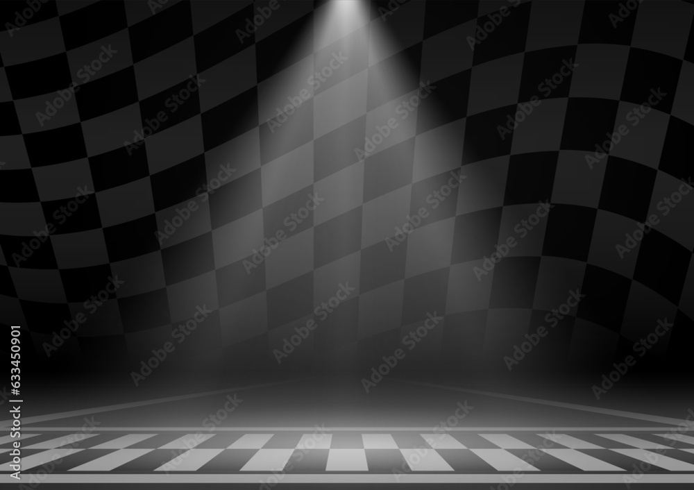 Grafika wektorowa Stock: Asphalt racing track with Spotlight. Racing ...