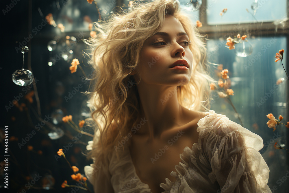 Beautiful woman portrait. Abstract concept photography gracefully ...