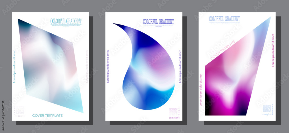 Layout of the book cover, brochures, booklets. A set of templates with ...