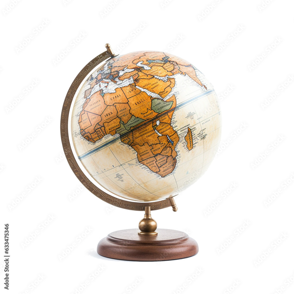 Model globe on transparent background for teaching geography Stock ...