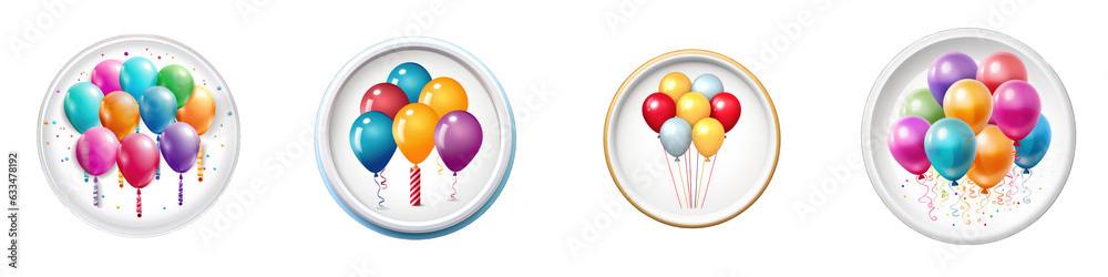 Celebration, balloons, Party clipart collection, vector, icons isolated ...
