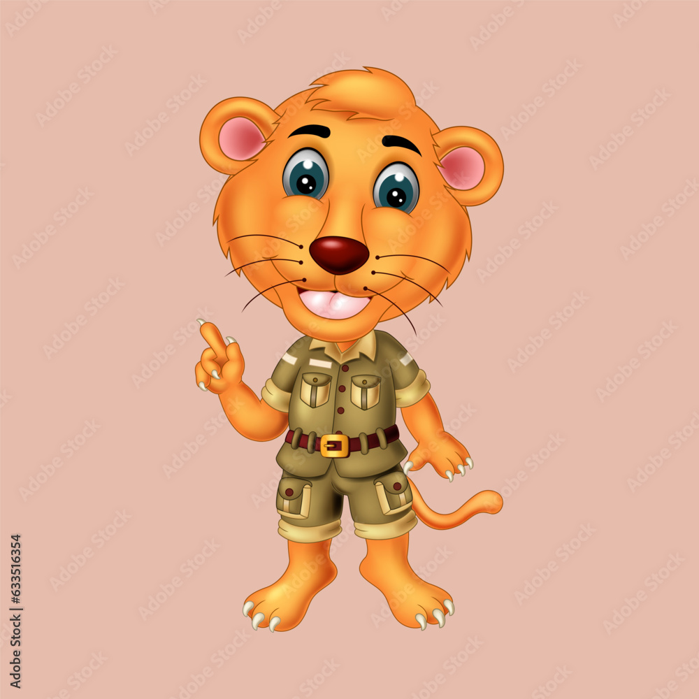cartoon lion cub Stock Vector | Adobe Stock