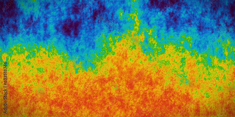 Abstract colorful background resembling thermal vision of forest fire ...
