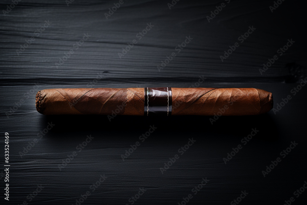 Zdjęcie Stock: Cigar, cylindrical tobacco leaf twist, smoked, Cuban ...