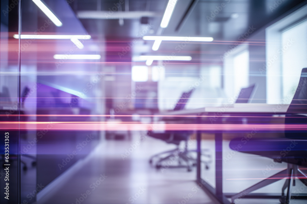 Blurred background capturing the essence of a bustling office business ...
