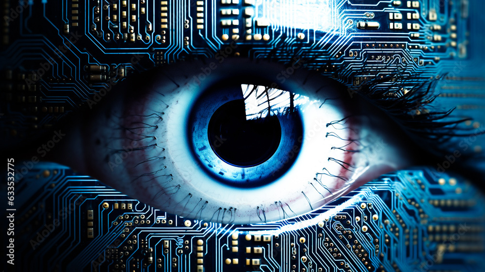 Digital Visionary: Human Eye Integrated with Circuit Chip, Motherboard ...