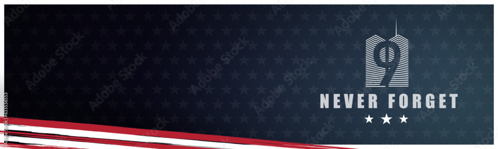 Never Forget Background Vector Illustration for National Day Of Service ...