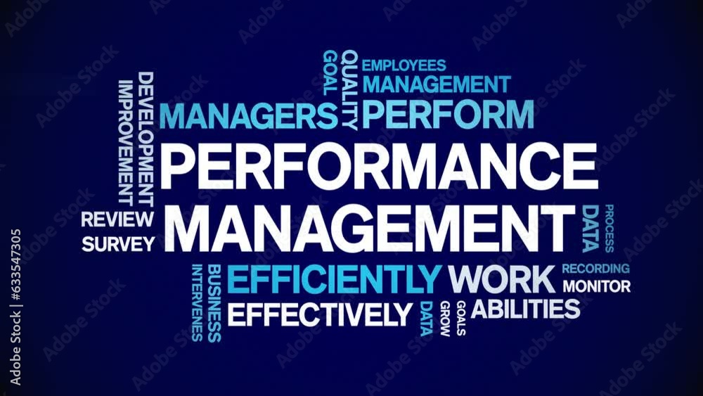 Performance Management animated tag word cloud;text design animation ...