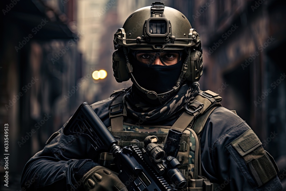 Photo & Art Print photography of a standing special forces soldier ...