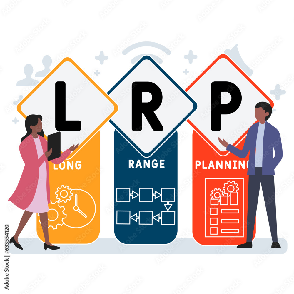 LRP - long rabge planning acronym. business concept background. vector ...