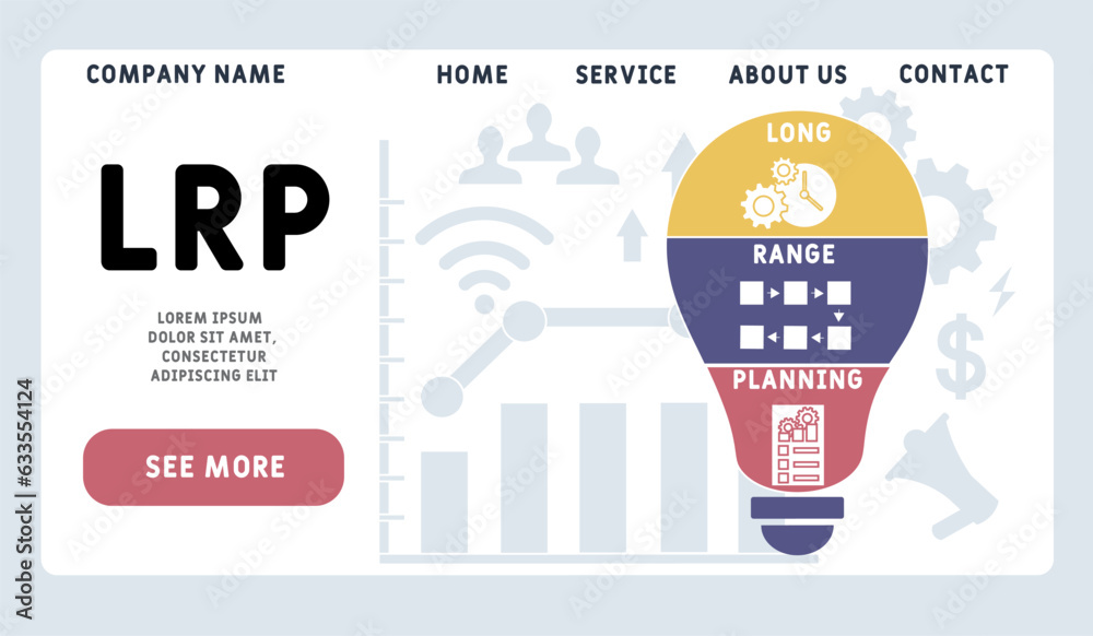 LRP - long rabge planning acronym. business concept background. vector ...