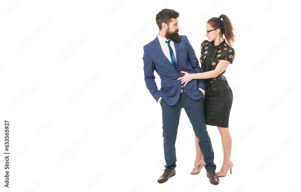 In conservative style yet look amazing. Business couple wear elegant ...