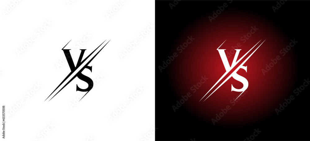 Letter logo design vs modern versus icon symbol Stock Vector | Adobe Stock
