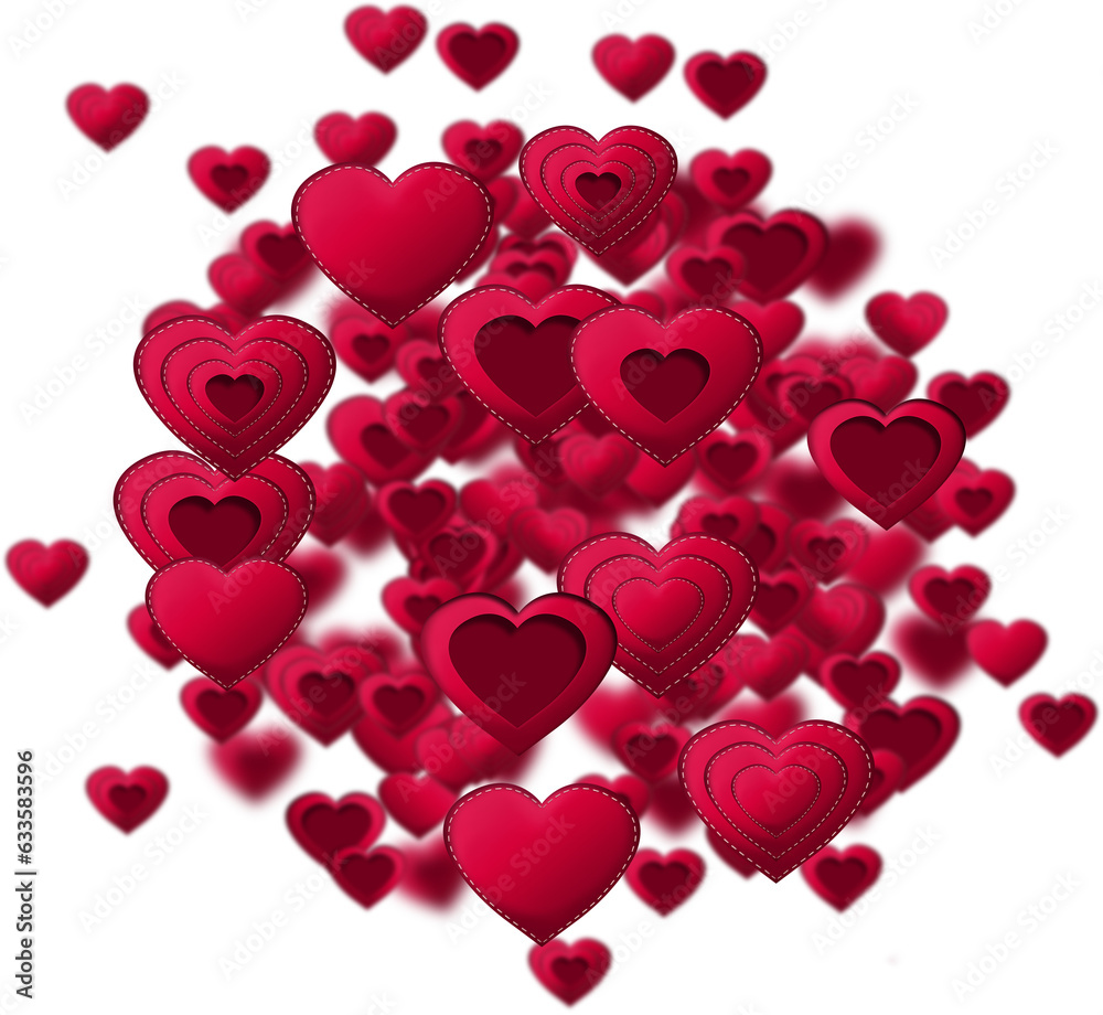 Digital png illustration of red heart on transparent background Stock ...