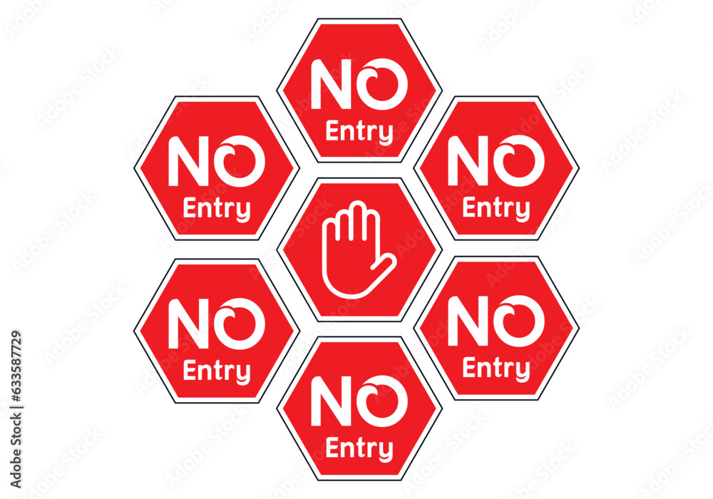 Warning Hand sign icon. Red alert sign symbol. Warning sign red. Stop ...