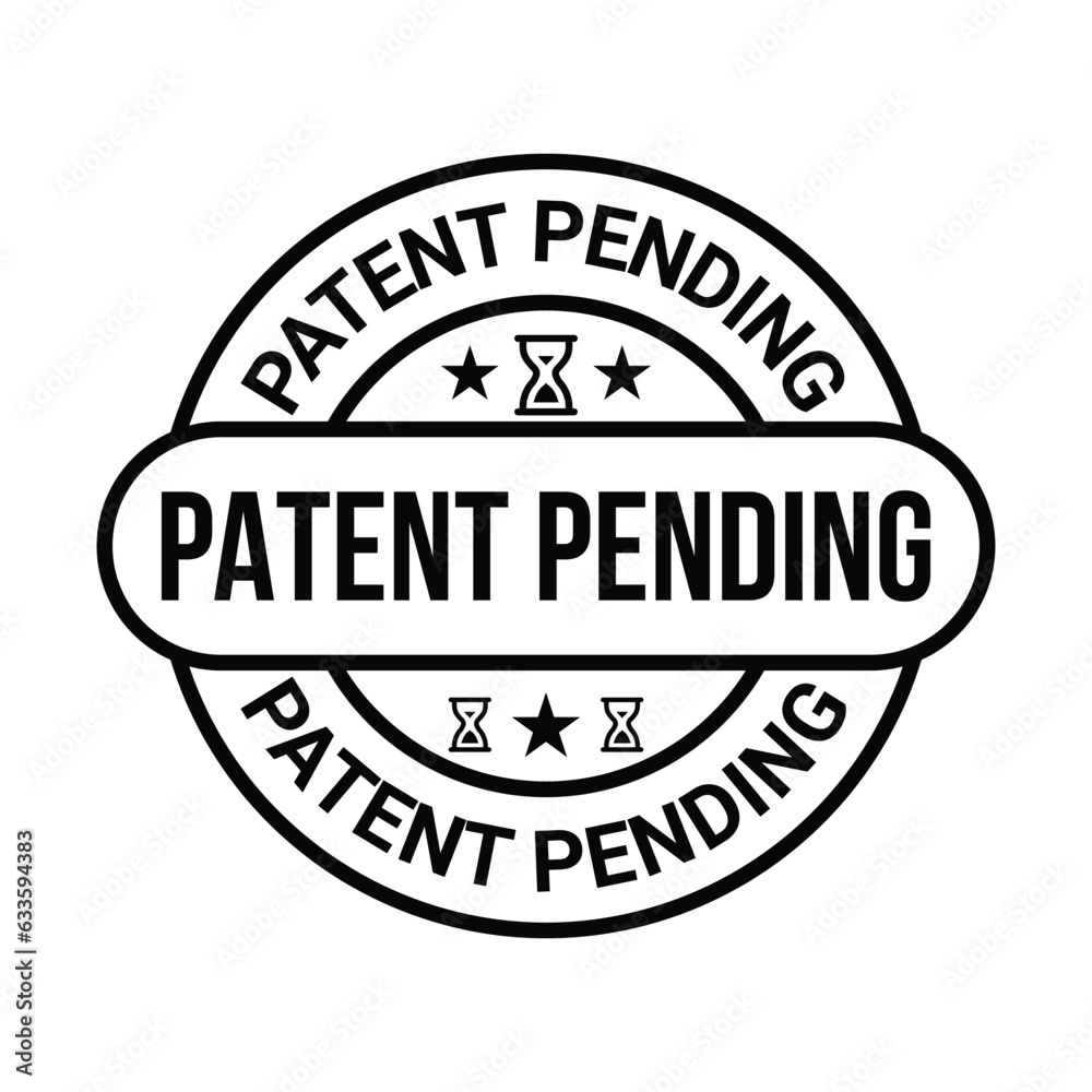 Vetor de Patent Pending Badge, Rubber Stamp, Patented Pending Label ...
