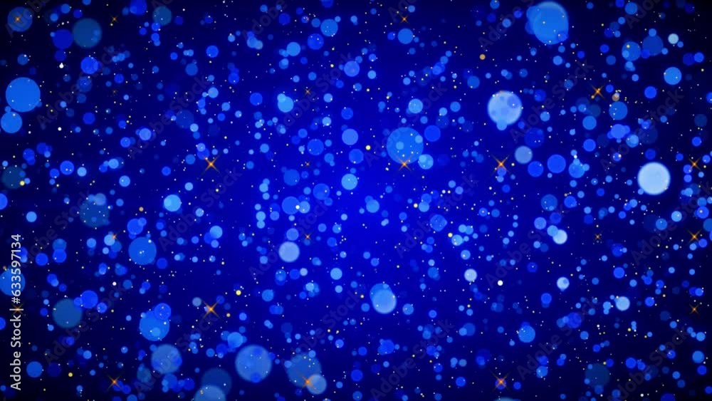 4K 3D Abstract Blue shining glitter particles 2024 Animation New Motion Background. Light flare ...