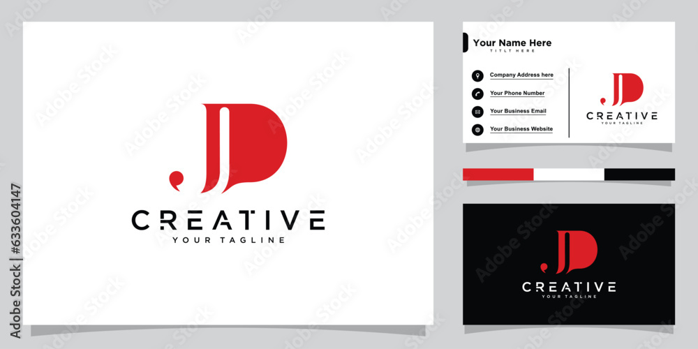 Initial DJ, JD Alphabets Letters Logo Monogram Stock Vector | Adobe Stock