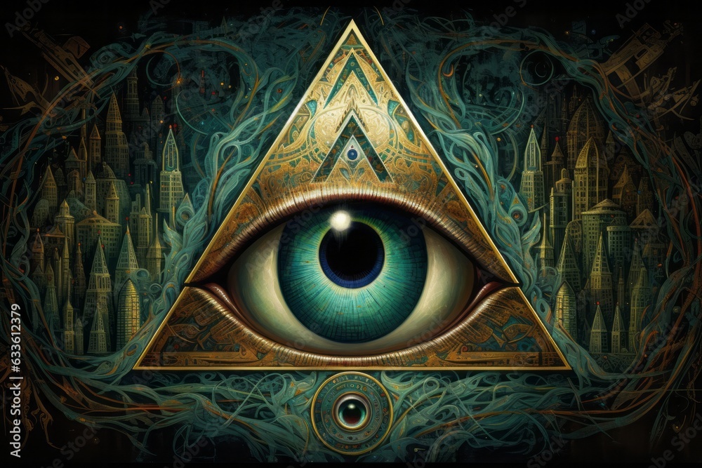 All seeing eye as it really is based on all knowledge Stock ...