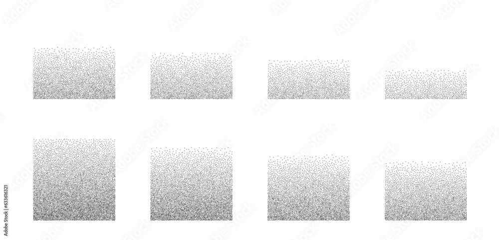 Dotwork grain noise gradient squares. Pointillism gradient pattern ...
