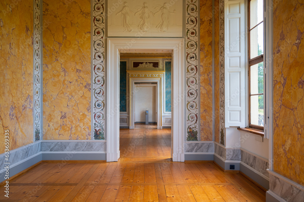 Interior of the so called Römisches Haus or Roman House in Weimar ...