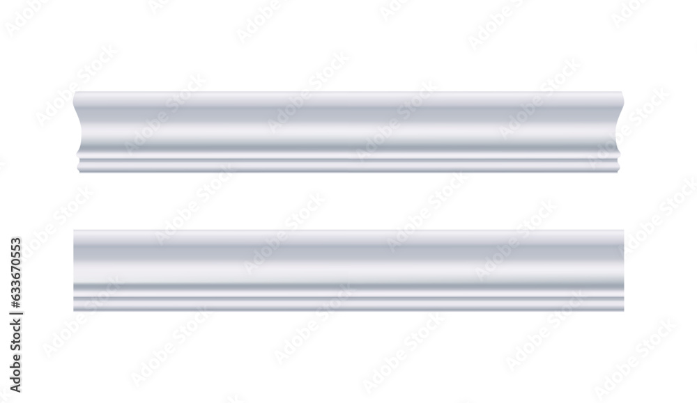 Ceiling cornice. White molding. Can be used to decorate any interior as ...